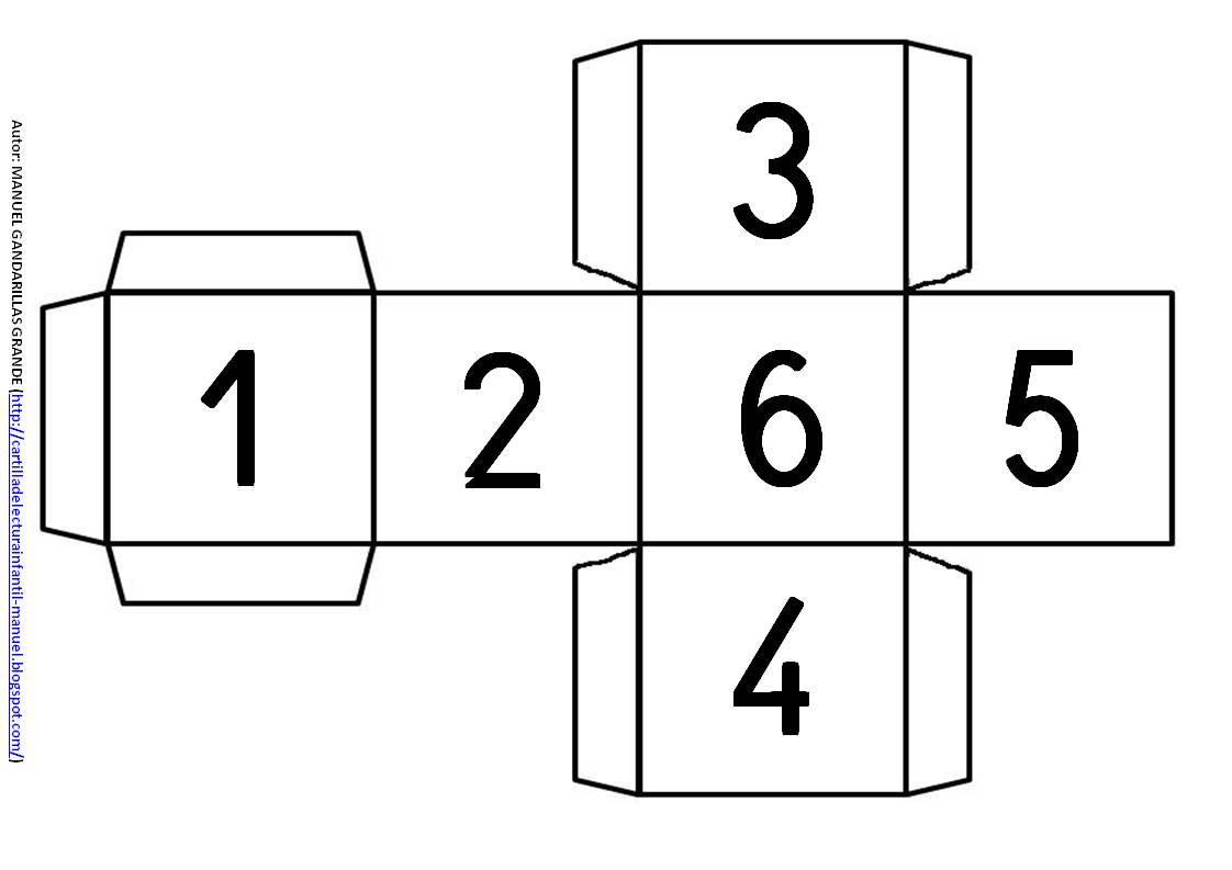 CARTILLA DE LECTURA INFANTIL : DADO (D 7) MANUALIDAD NÚMEROS