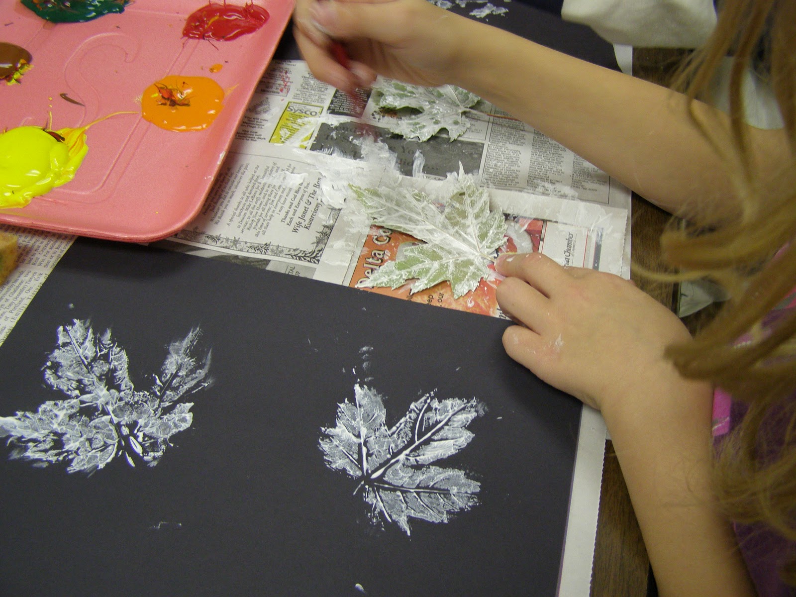 Welcome to Mrs. Peterson's Art Class!: Leaf Printing