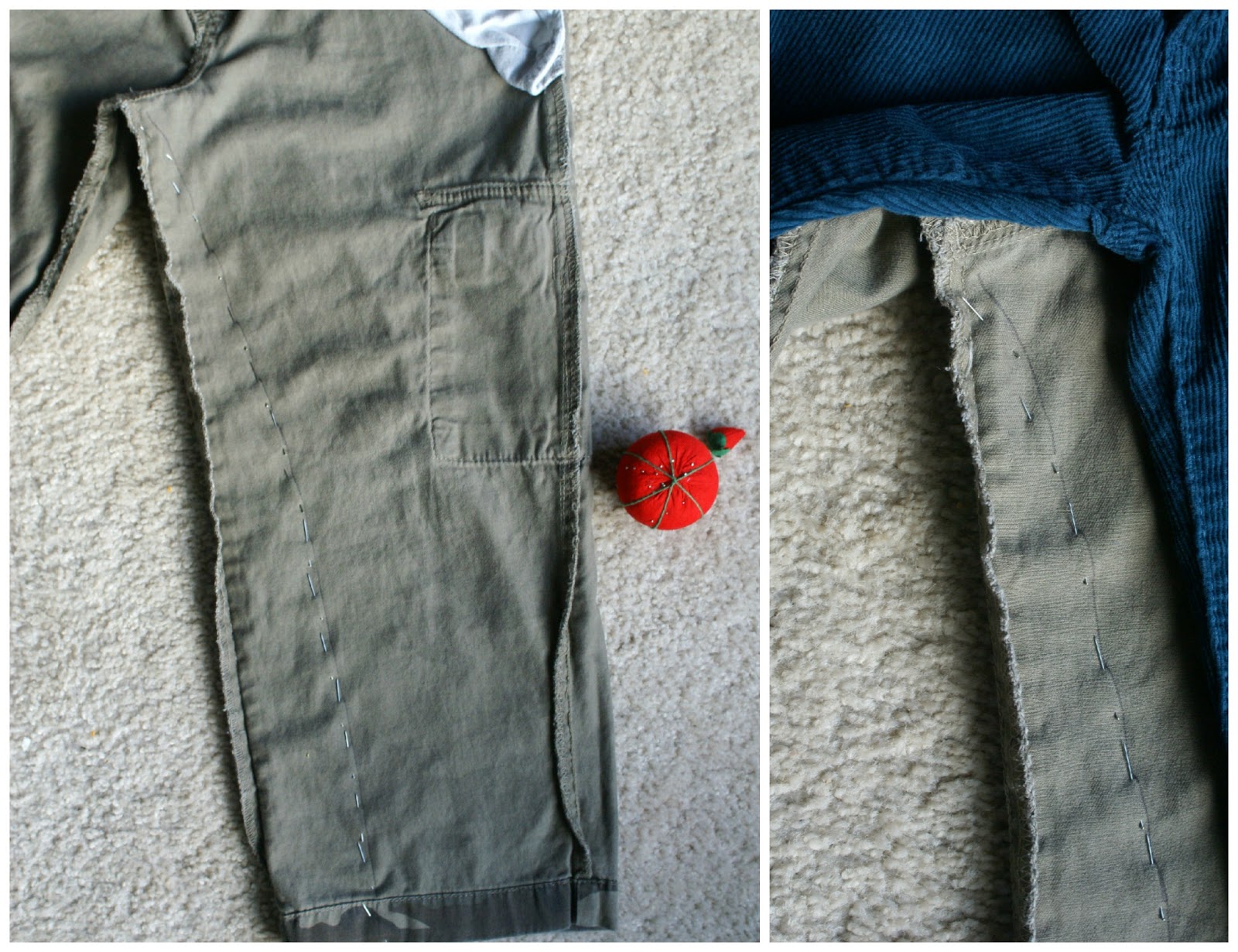 by viktoria: How to Skinny (or Refashion) Your Man's Pants!