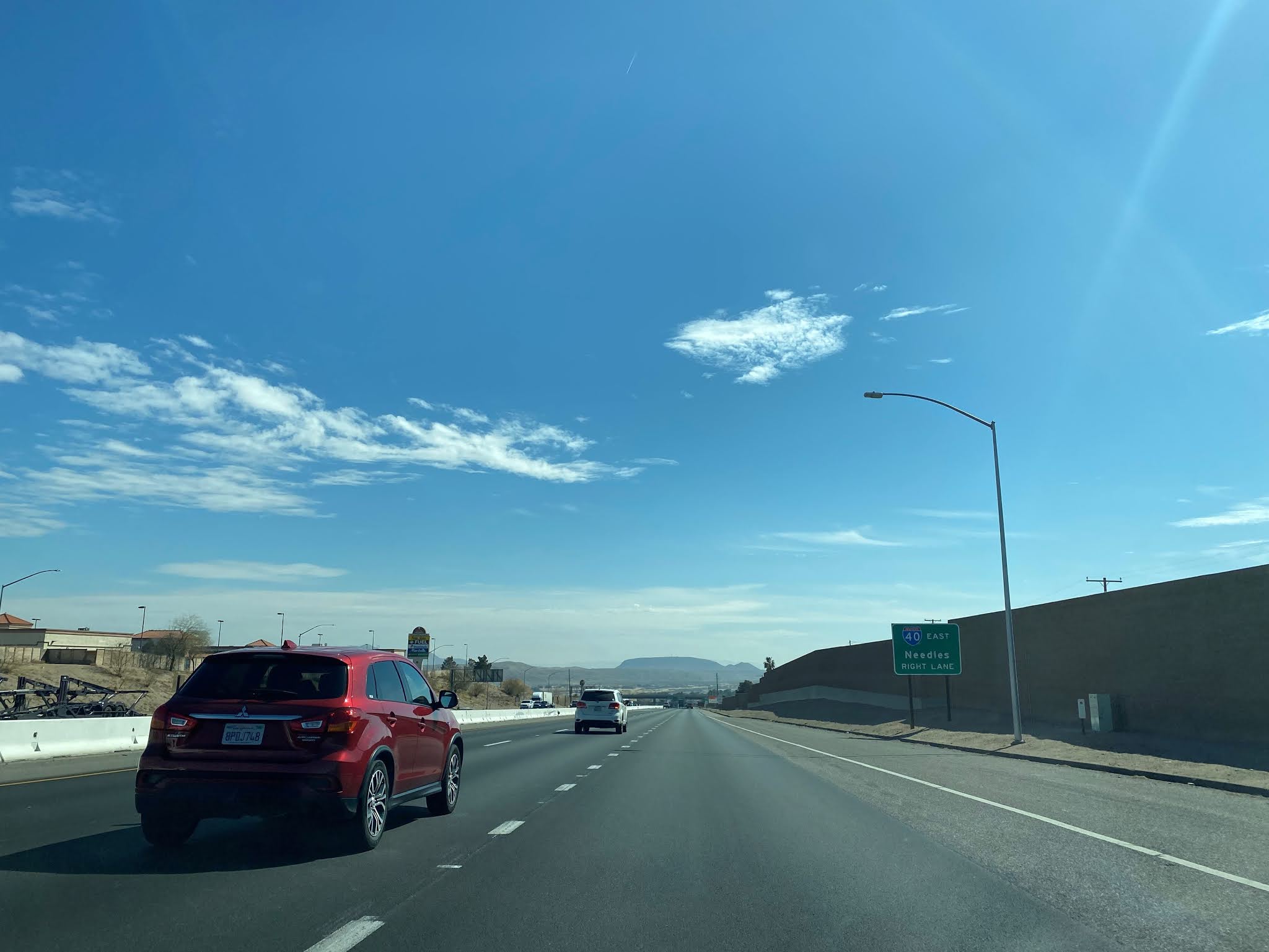 Interstate 15; the Mojave Freeway from Barstow to the Nevada State Line