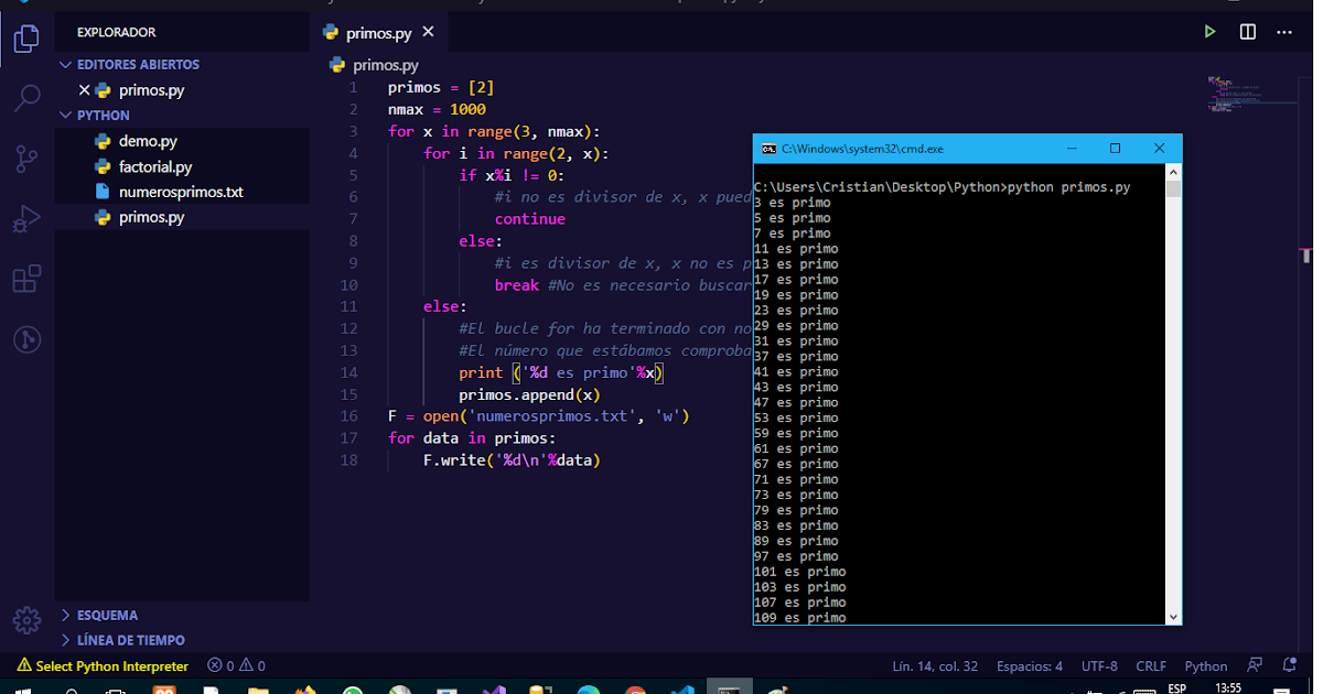 COMO CALCULAR NÚMEROS PRIMOS CON PYTHON 3.8.2 2020 ~ Articulos de ...
