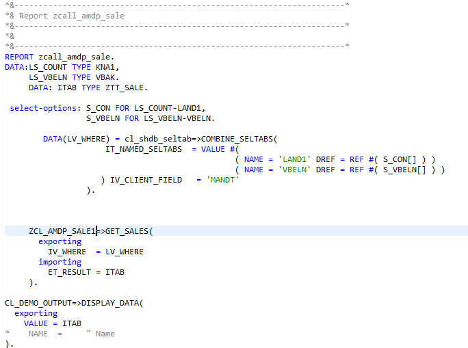 Abap Managed Database Procedures With Select Options Sap Setevalapinsap