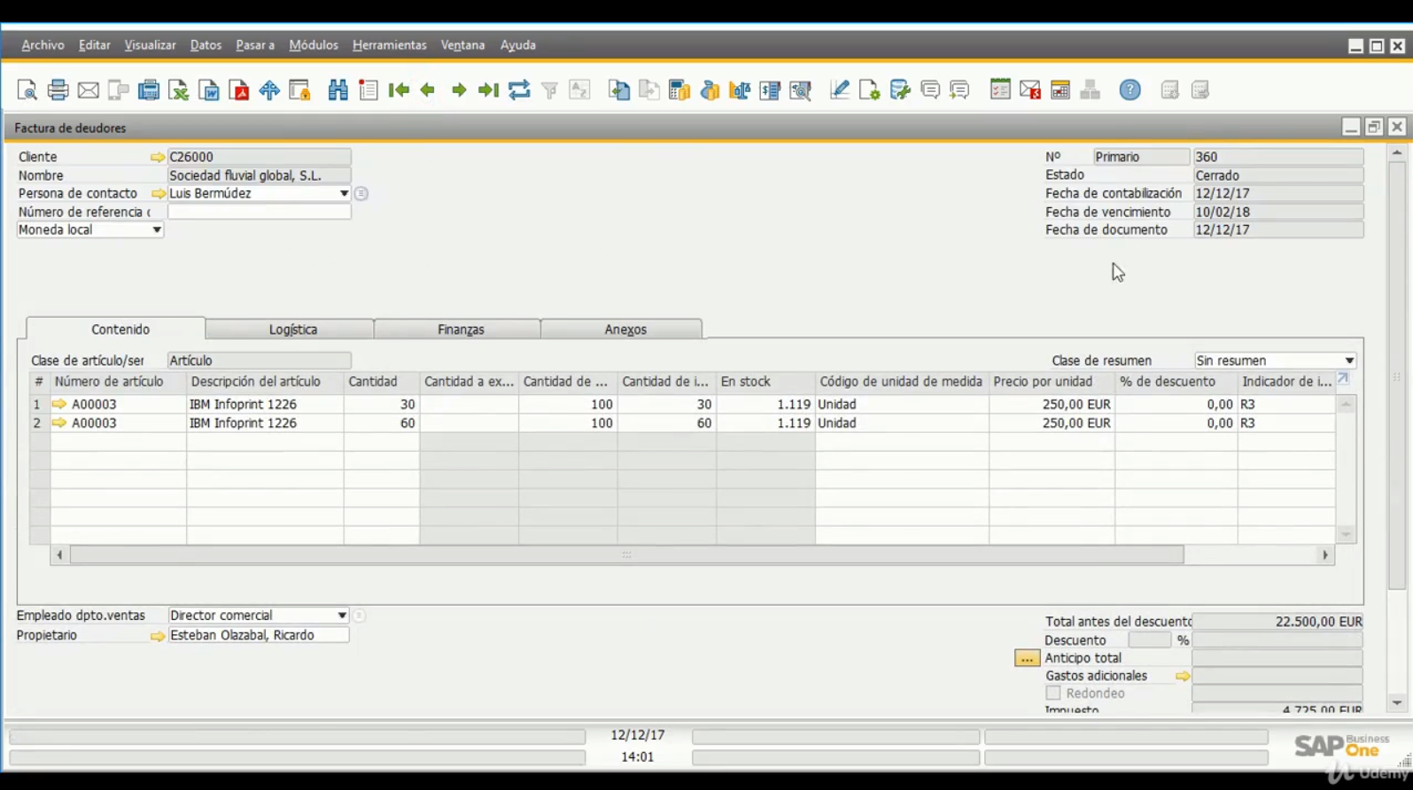 SAP Business One - Ventas a Clientes | Sovos