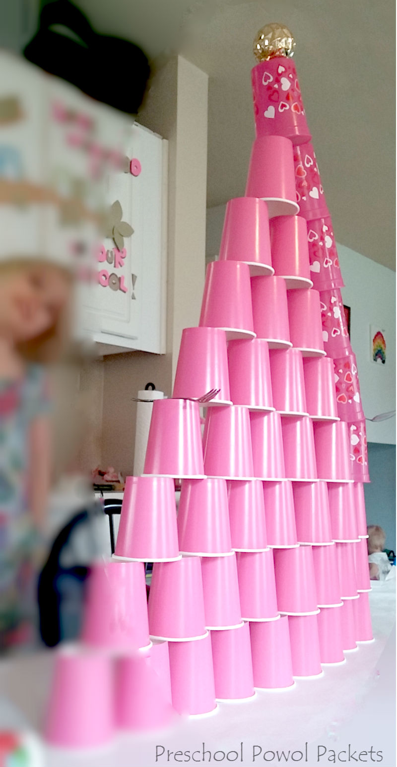 STEM Activity for Kids: Valentine Tower | Preschool Powol Packets