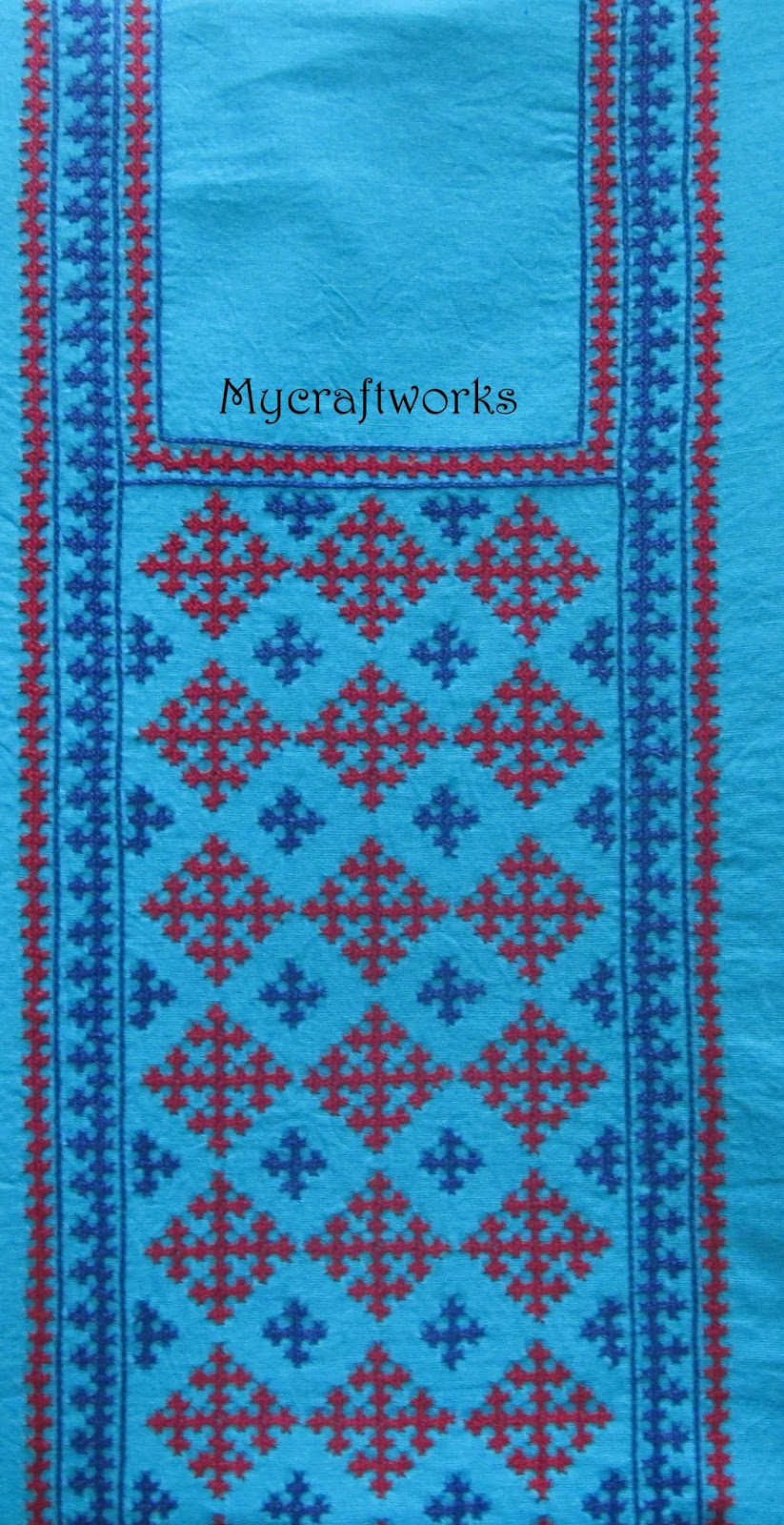 MY CRAFT WORKS: Embroidery design 11 - Kutch work pattern