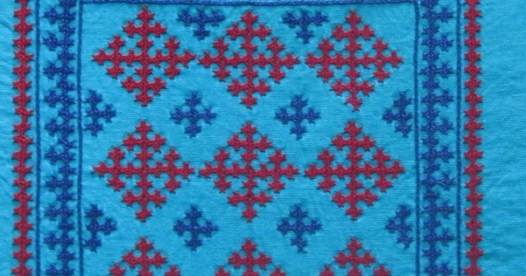 My craft works: Embroidery design 11 - Kutch work pattern