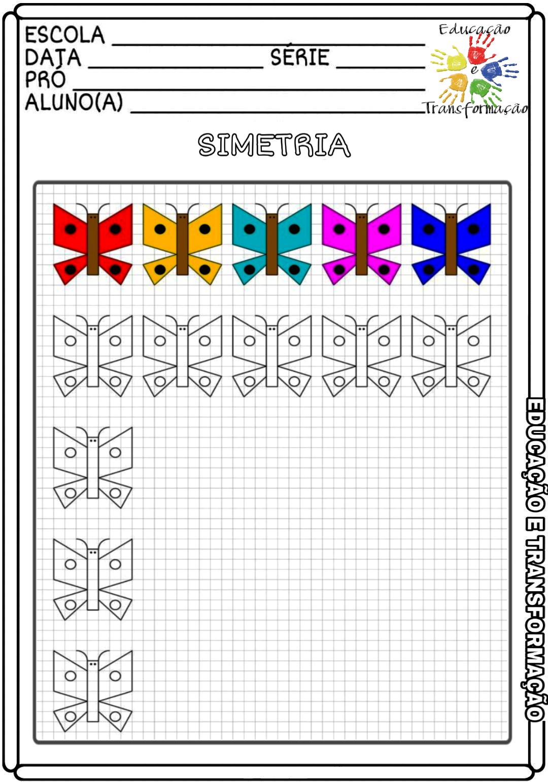 Atividade De Simetria 1 Ano - NAZAEDU
