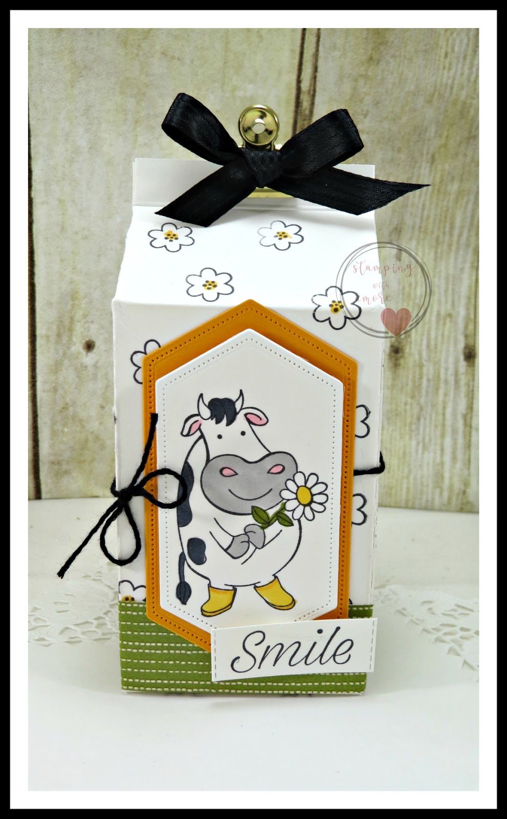 Stampingwithamore: FACEBOOK LIVE#32 HOLY COW MILK CARTON TREAT BOX