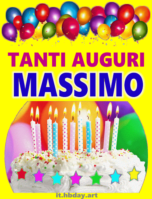 Tanti Auguri MASSIMO torta immagine gif - HBDAY.ART/IT Tanti Auguri MASSIMO torta immagine gif - HBDAY.ART/IT