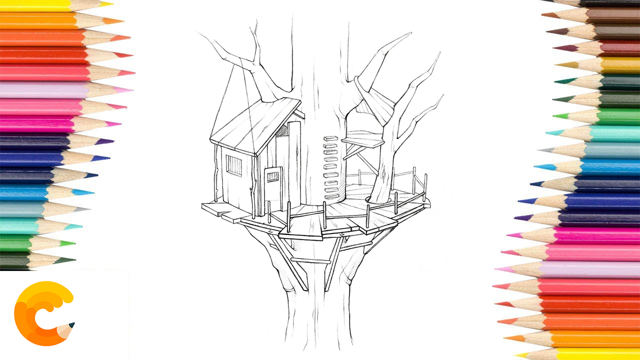+20 Treehouse Coloring Pages