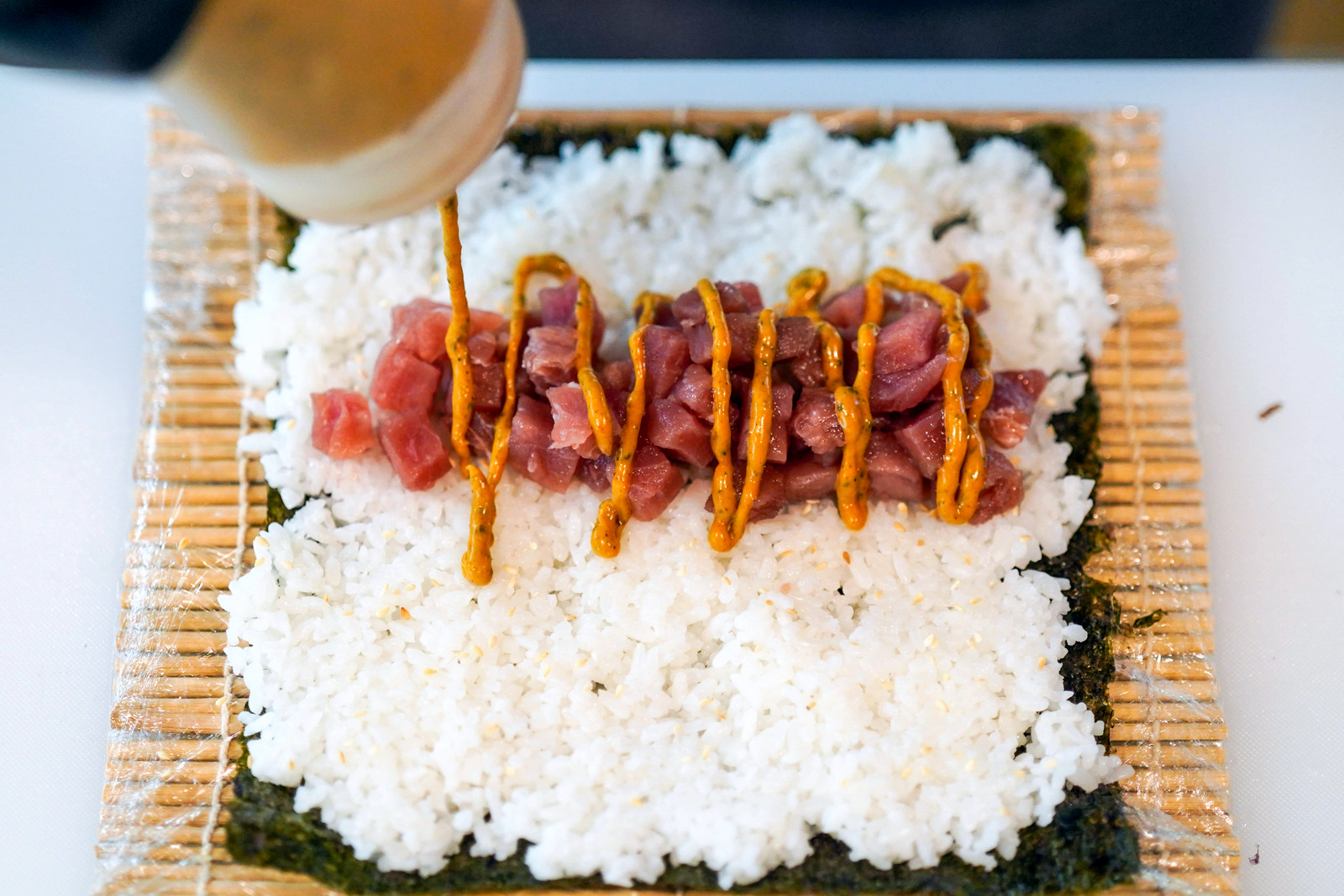 The maki is offered in several combinations of stuffings - spiced ...
