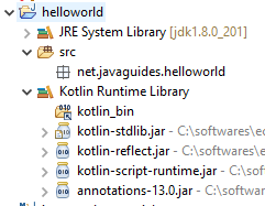 Kotlin Hello World Application using Eclipse IDE