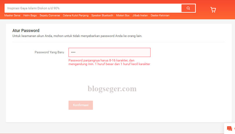 Contoh Password dan Username Shopee Yang Benar Tuh Begini - Cara ...