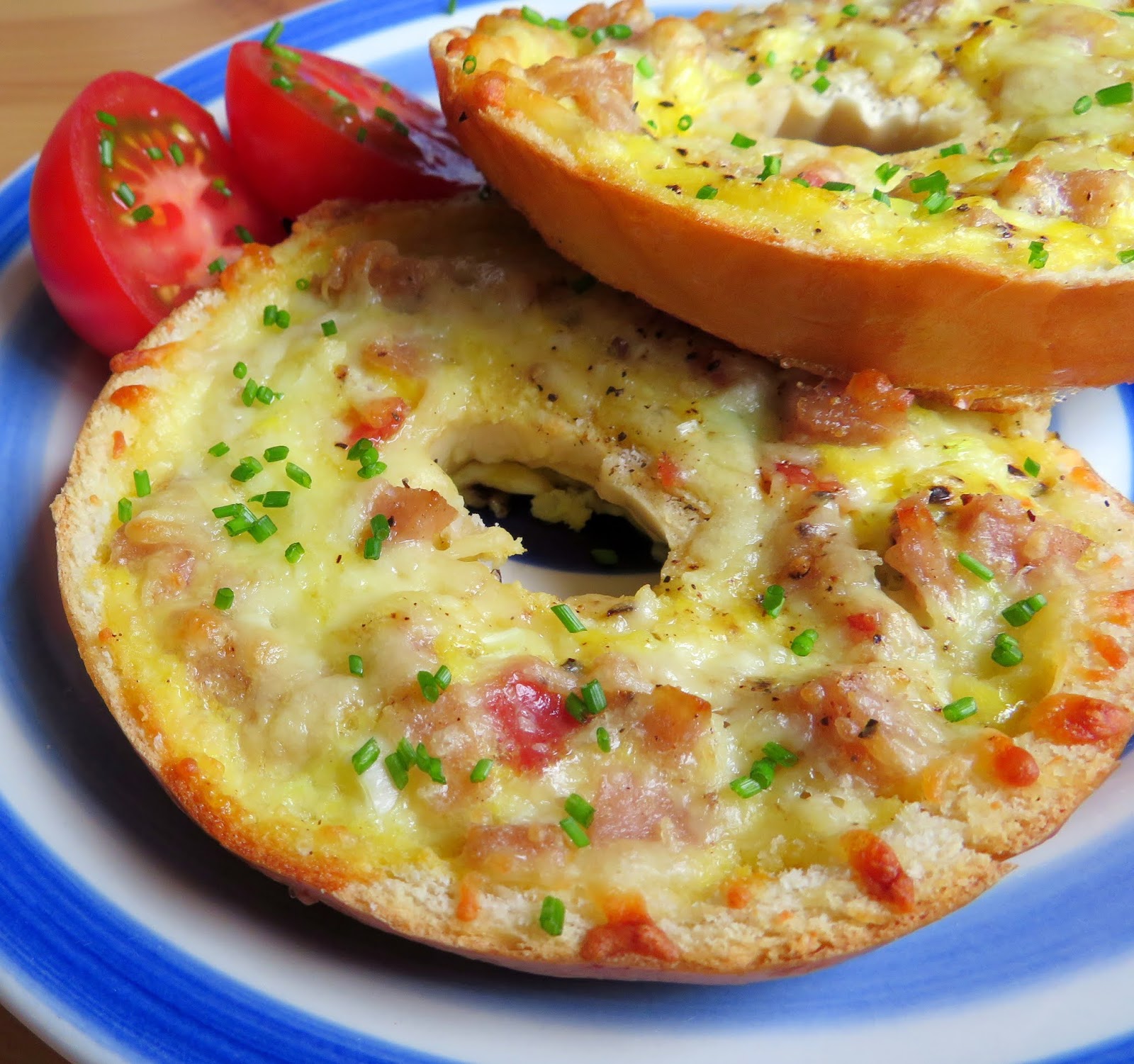 Breakfast Quiche Stuffed Bagels | The English Kitchen