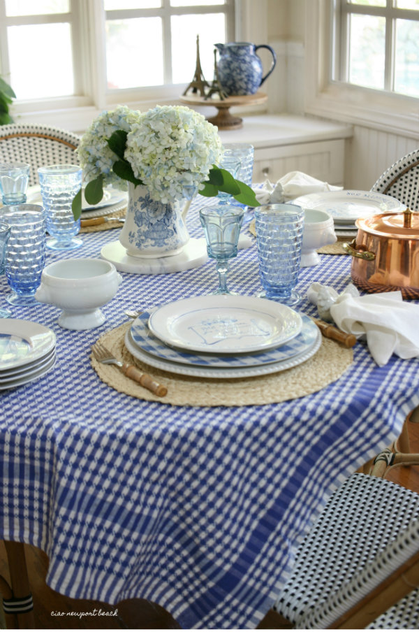 ciao! newport beach: today's french blue table