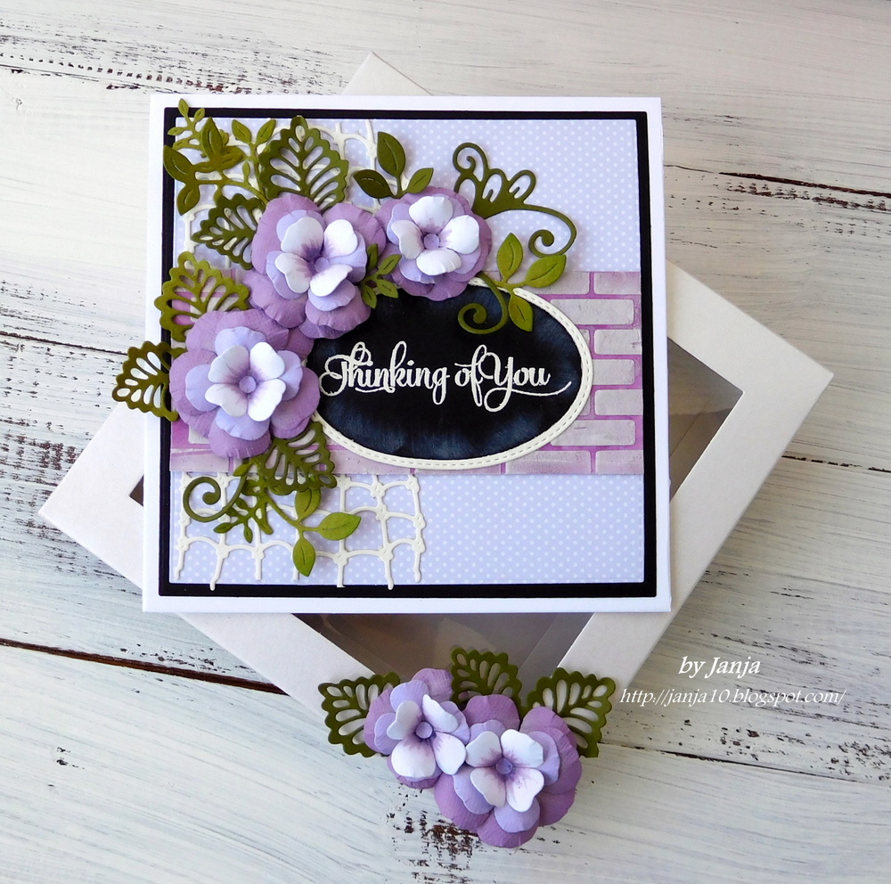 CottageCutz: Card with flowers in a box