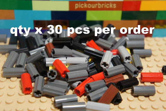 LEGO 59443 Technic Axle CONNECTOR EXTENSION 2m (Smooth w/ 'x' Hole ...