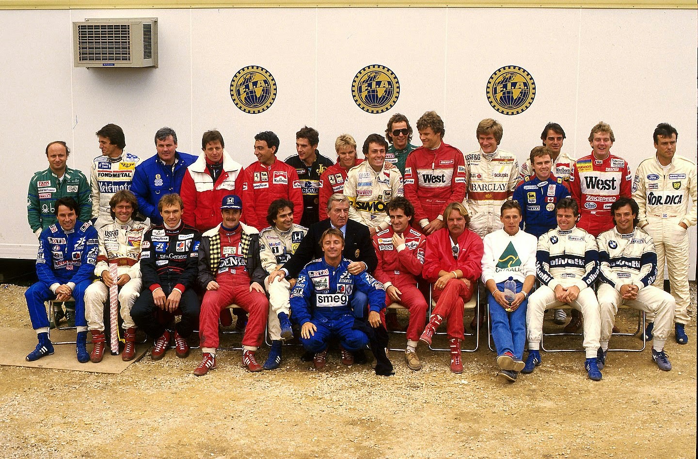 Drivers photo from the 1986 Adelaide GP. : r/formula1