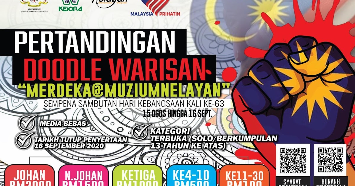 PERTANDINGAN DOODLE MERDEKA ONLINE - SEHINGGA 16/09/2020