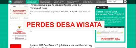 Contoh Perdes tentang Desa Wisata terbaru (Doc dan PDF) | FORMAT ...