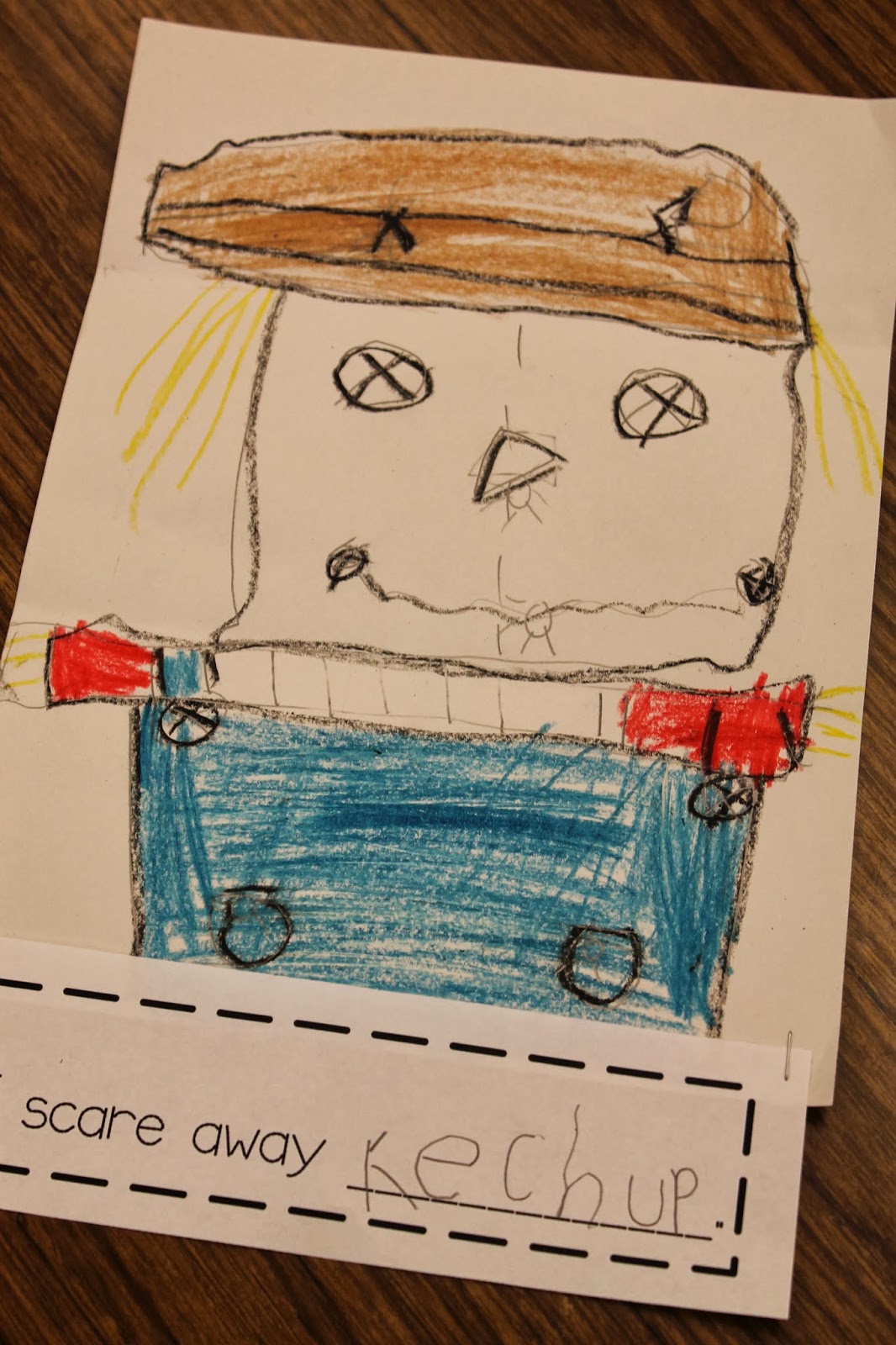 ABC's and Polka Dots: Scarecrow directed drawing