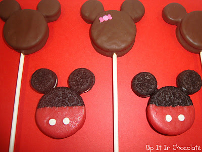 Mickey Mouse Oreo Pops ~ Dip it in Chocolate