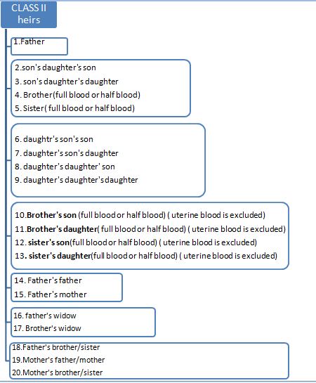 CLASS 2 heirs of a DECEASED HINDU- MALE ~ LegaLearning