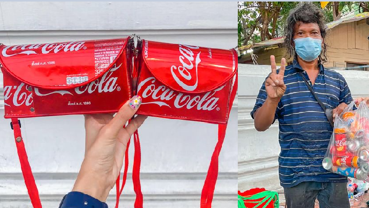 Isang lalaki nakalikha ng magagandang bags mula sa basurang lata ng ...