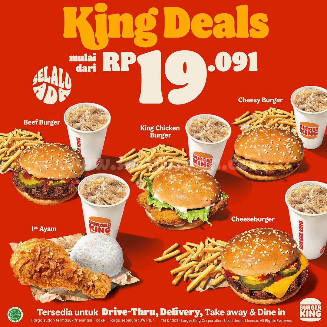 Promo BURGER KING Terbaru KING DEALS - Harga Spesial Paket mulai Rp 19. ...