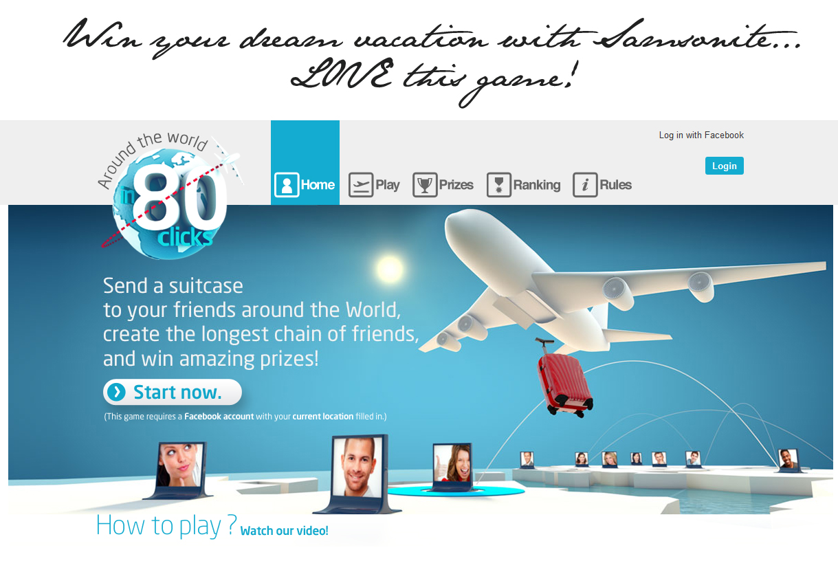 Samsonite launches global online game...pass the suitcase! - Emily Jane ...