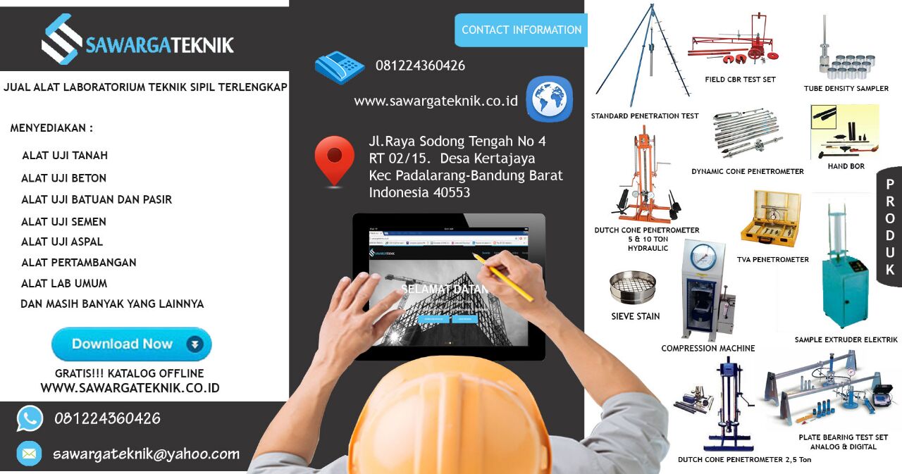 alat uji lab beton: jual alat spt.