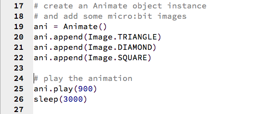 David Briddock: micro:bit MicroPython Animate Class