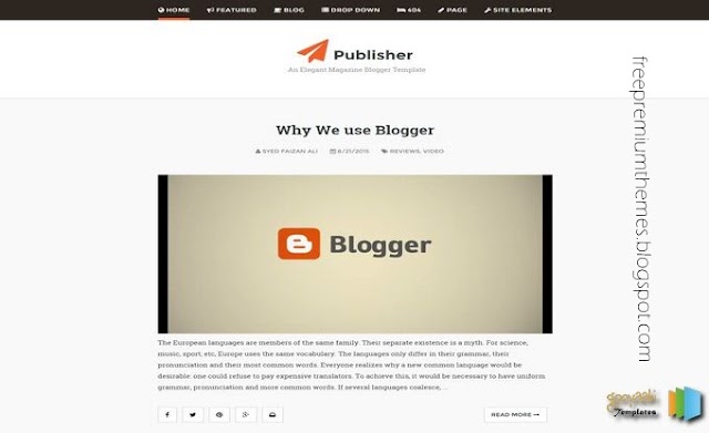 Free Premium Blogger Templates & Wordpress Themes