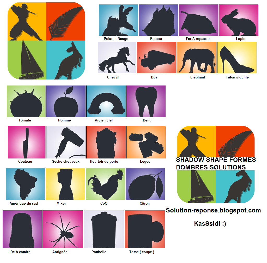 Shadow shapes - forme ombre niveau 76 à 99 ~ Toutes les solutions ...