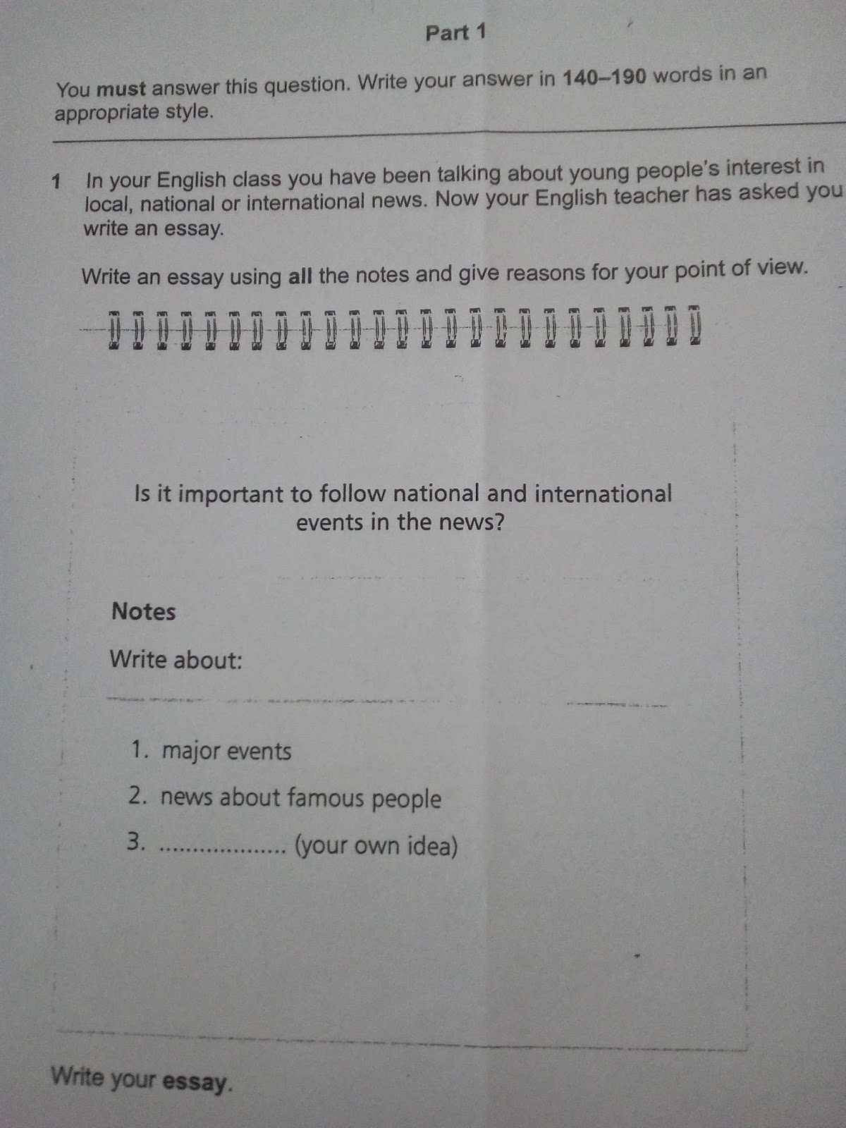 marchingegno88: B2 Mock Writing Paper