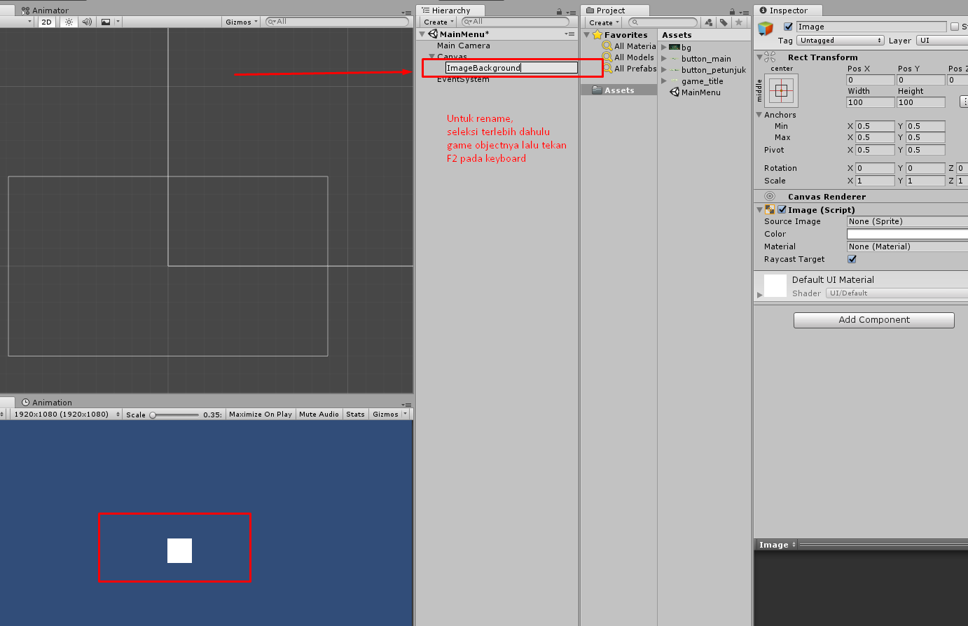 Tutorial Unity - Cara Terbaru Membuat Main Menu - Unity Tutorial ...
