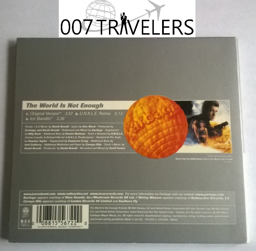 007 Item: Garbage The World Is Not Enough single - 007 Travelers