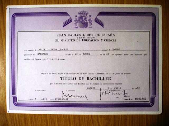 Reconocimiento de titulaciones: ... Bachillerato & EGB ...