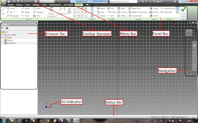 MENGENAL JENIS TOOLBAR PADA AUTODESK INVENTOR - Design Of Manufacture