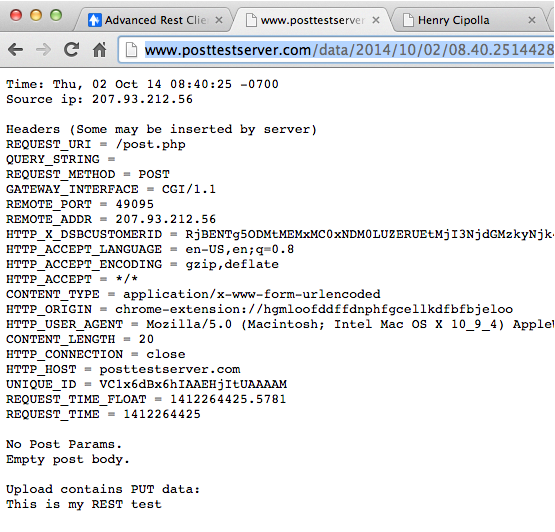 Advance rest client for chrome - hromhead