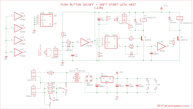 DIYfan: Push button ON/OFF + Soft start v.3