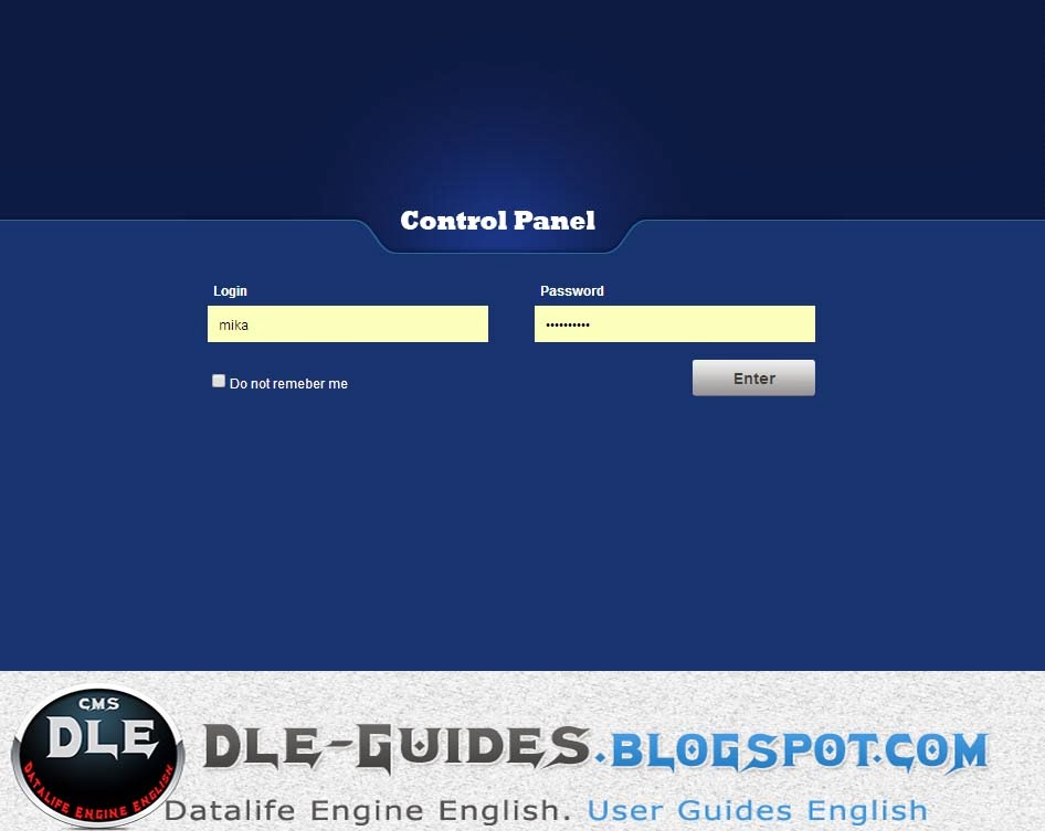 Template to Login admin panel - Eng