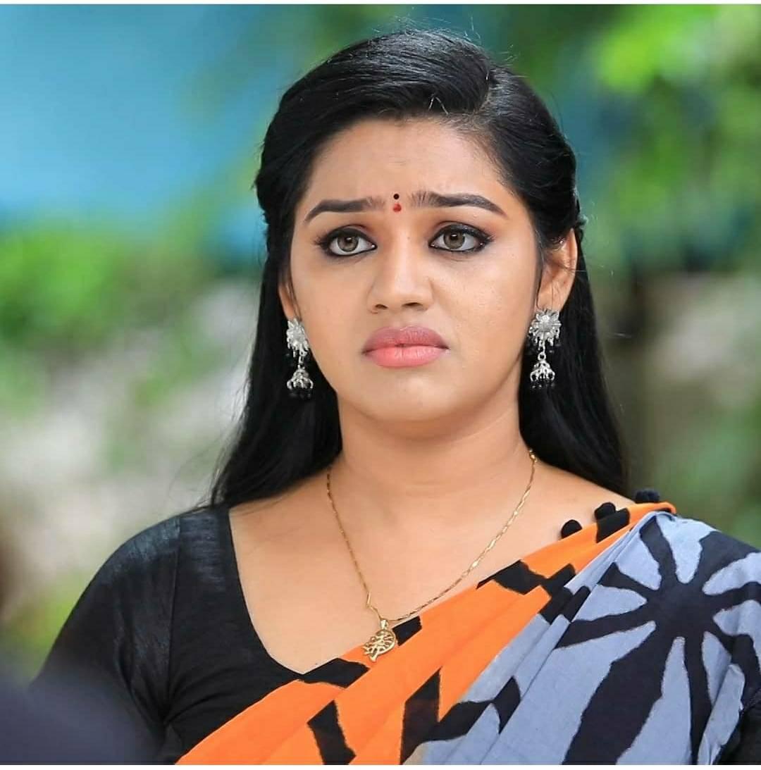 Tamil Serial actress Gayathri Yuvraj Cute Expressions - Village Barber Stories