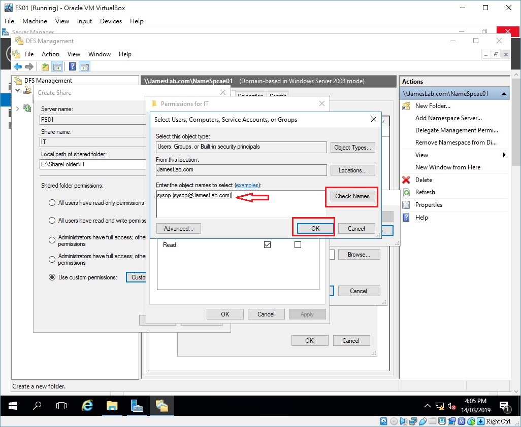 Jamespcschool Dfs Chapter 2 Dfs Configuration On The First File Server Fs01