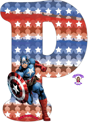 Creaciones Loly: Abecedario Capitán América