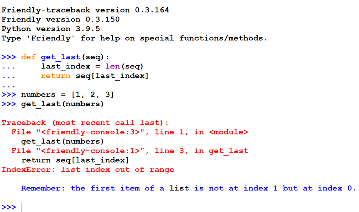 Idle Python Does Not Display The Type Stack Overflow