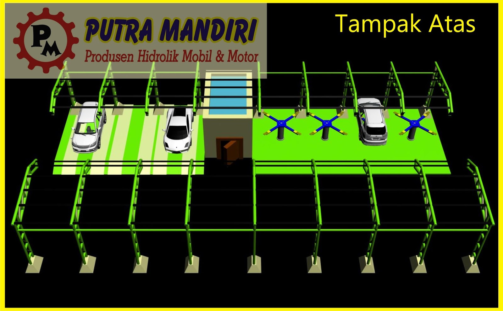 Design Lokasi Cuci mobil dengan 4 Unit Hidrolik | Alat Cuci Mobil dan ...
