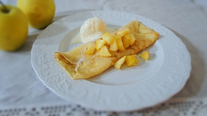 CRÊPES CON GELATO E MELE 🍏 LO PREPARERAI SEMPRE!