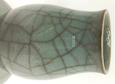 Guan Ware, 官窯, double-gourd vase, Southern Song Dynasty, 南宋, 葫蘆瓶 (click ...