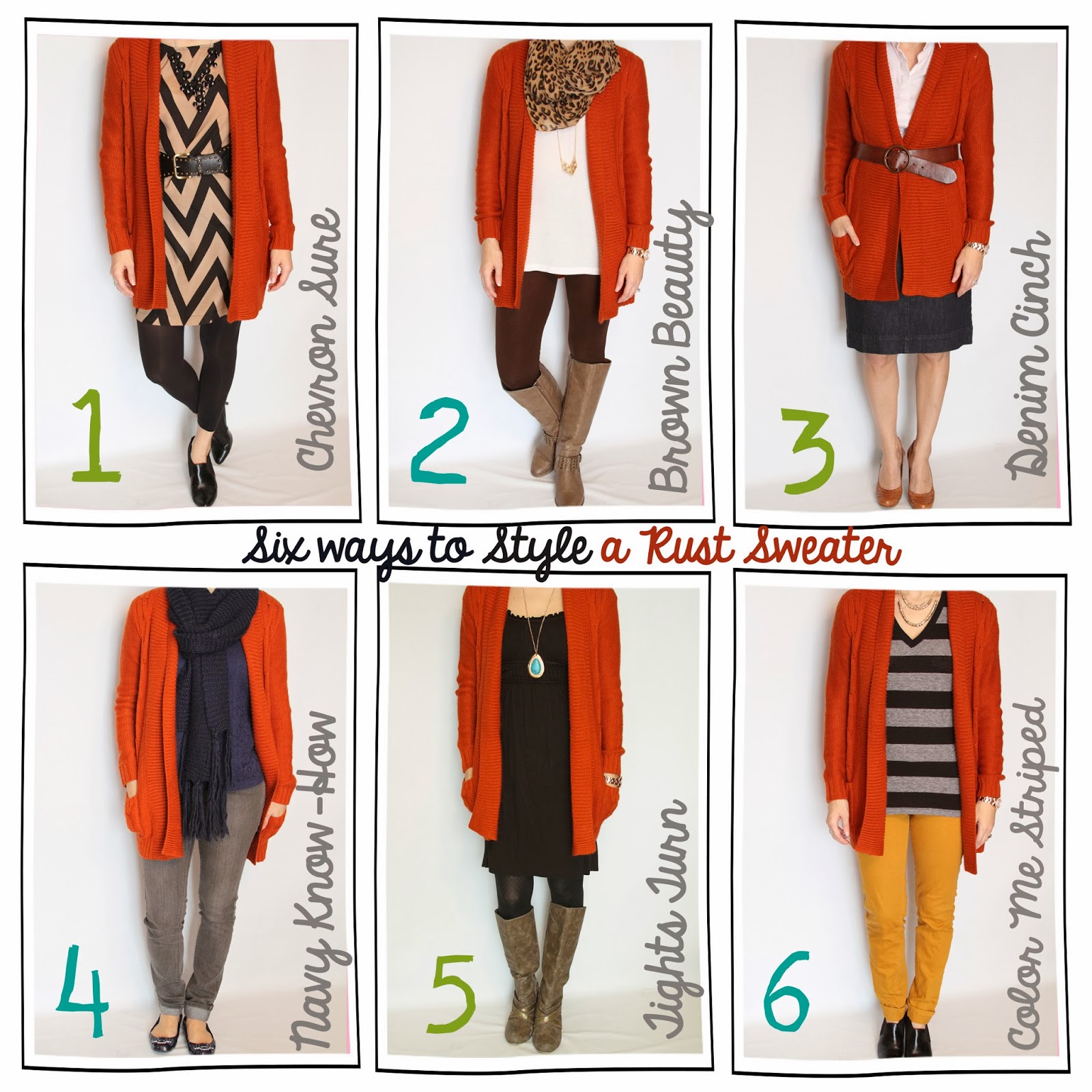 Tutor My Style: Six Ways to Style~{a Rust Sweater}